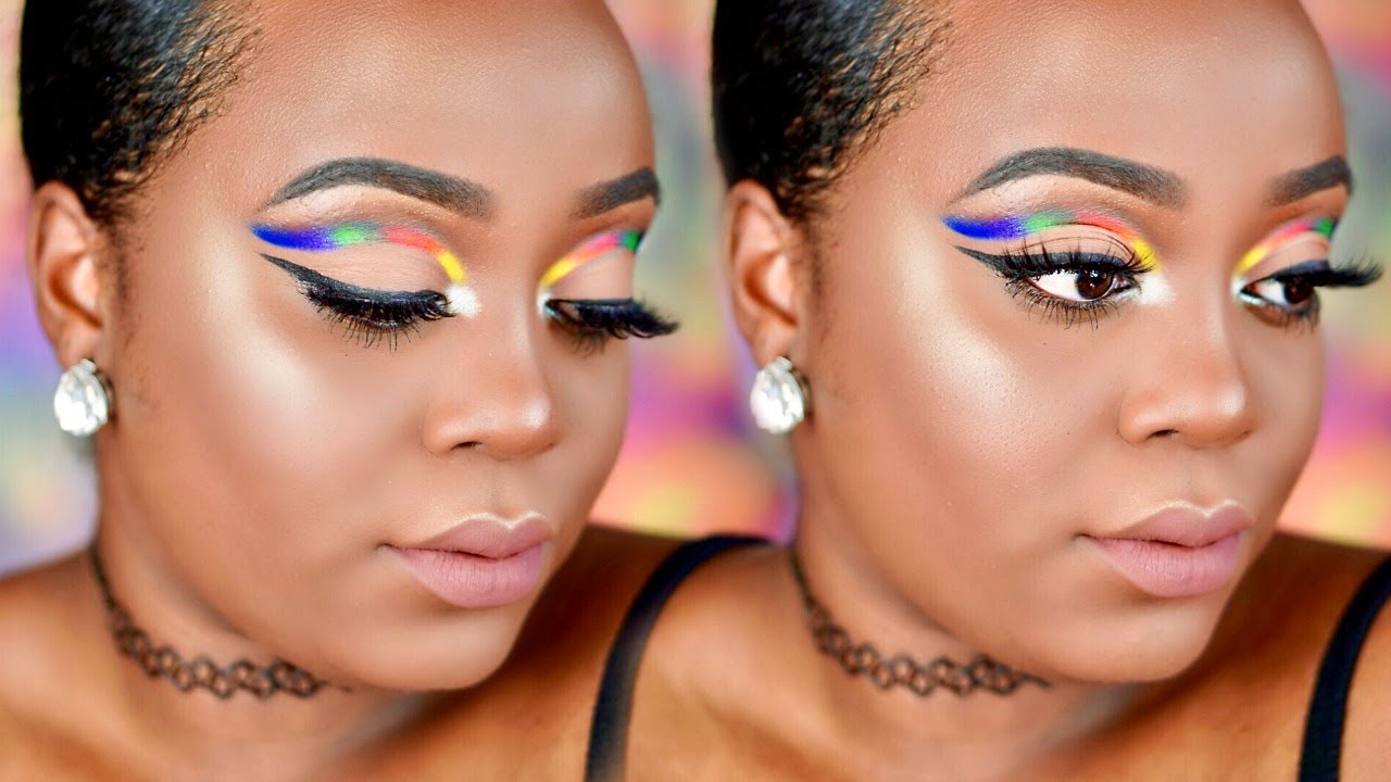 π Pride Inspired Makeup Look π Rainbow Cut Crease Youtube