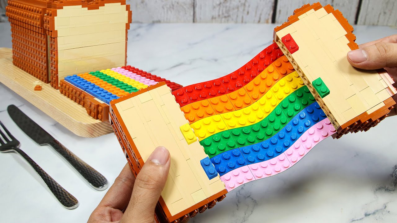 Impossible LEGO or REAL Random RAINBOW FOOD Recipe 🌈 | BEST of LEGO ...