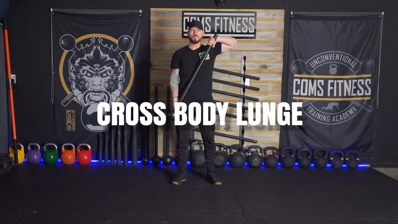 STEEL MACE EXERCISE LIBRARY - Cross body lunge - YouTube