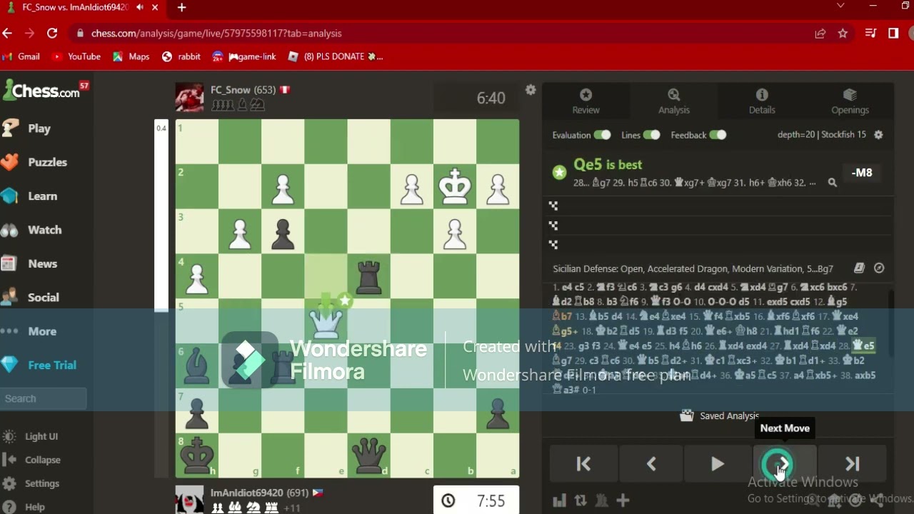 A regular chess match - YouTube