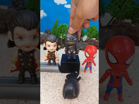 1 2 3 Batman, Thor, Spiderman #toys #shorts #heroes