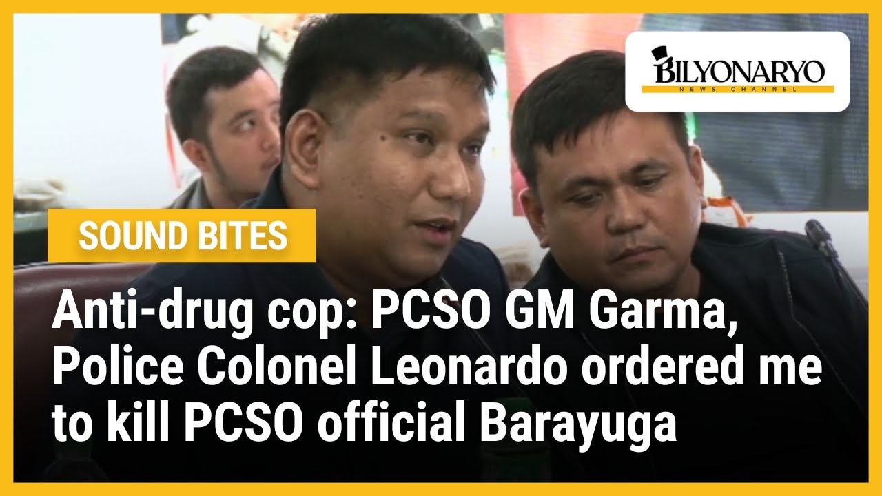 Anti-drug cop: PCSO GM Garma, Police Colonel Leonardo ordered me to ...