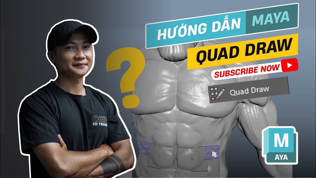 Hướng dẫn tự học Maya | Bài 12 - Hướng dẫn sử dụng Quad Draw | CG3D # ...
