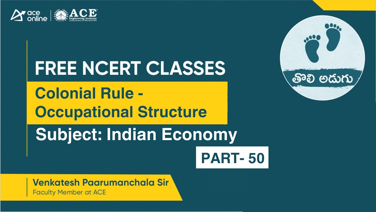 Colonial Rule - Occupational Structure | NCERT Free Class | Part -50 ...