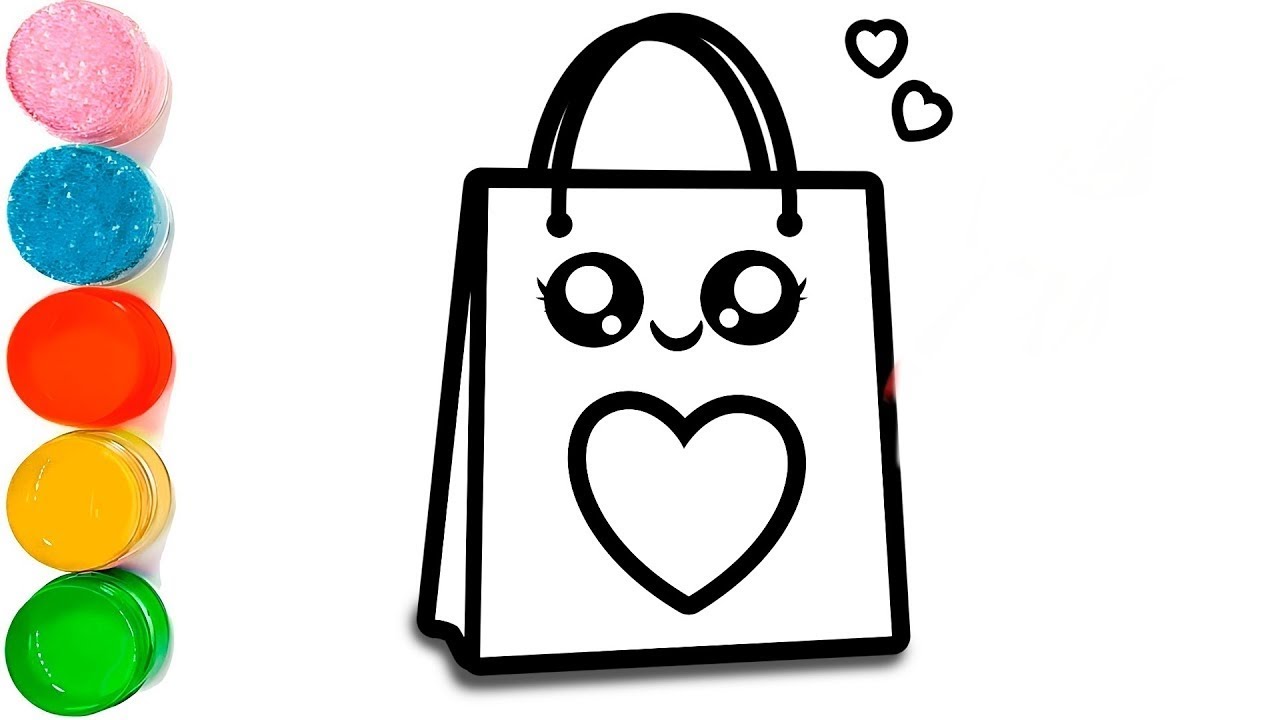How To Draw a Cute Bag 🛍️ Drawing | Easy Bag Drawing for Kids ...