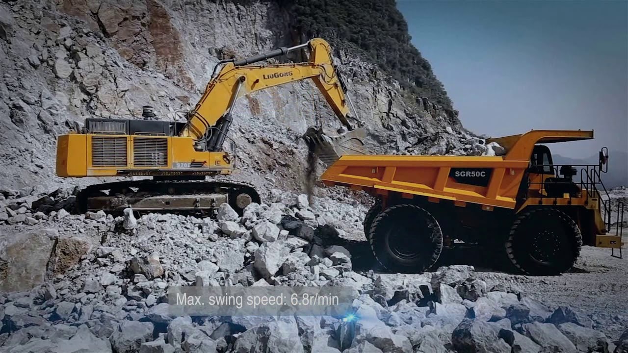 Экскаватор LiuGong CLG970 - YouTube