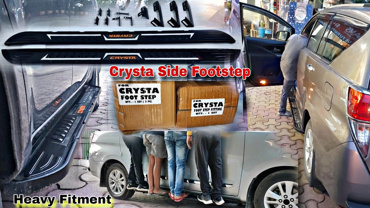 Innova Crysta 2023 Side footstep With Heavy Fitting 🔥 Full installation ...