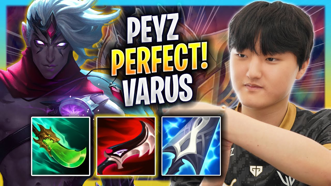PEYZ PERFECT GAME WITH VARUS! - GEN Peyz Plays Varus ADC vs Aphelios ...