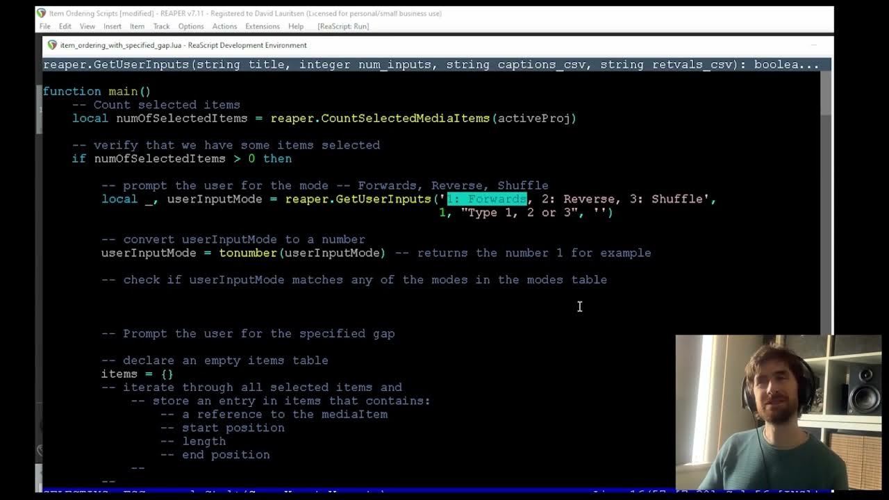 Reaper Scripts for Beginners. 14b. Shuffle Item Order Part 2 - YouTube
