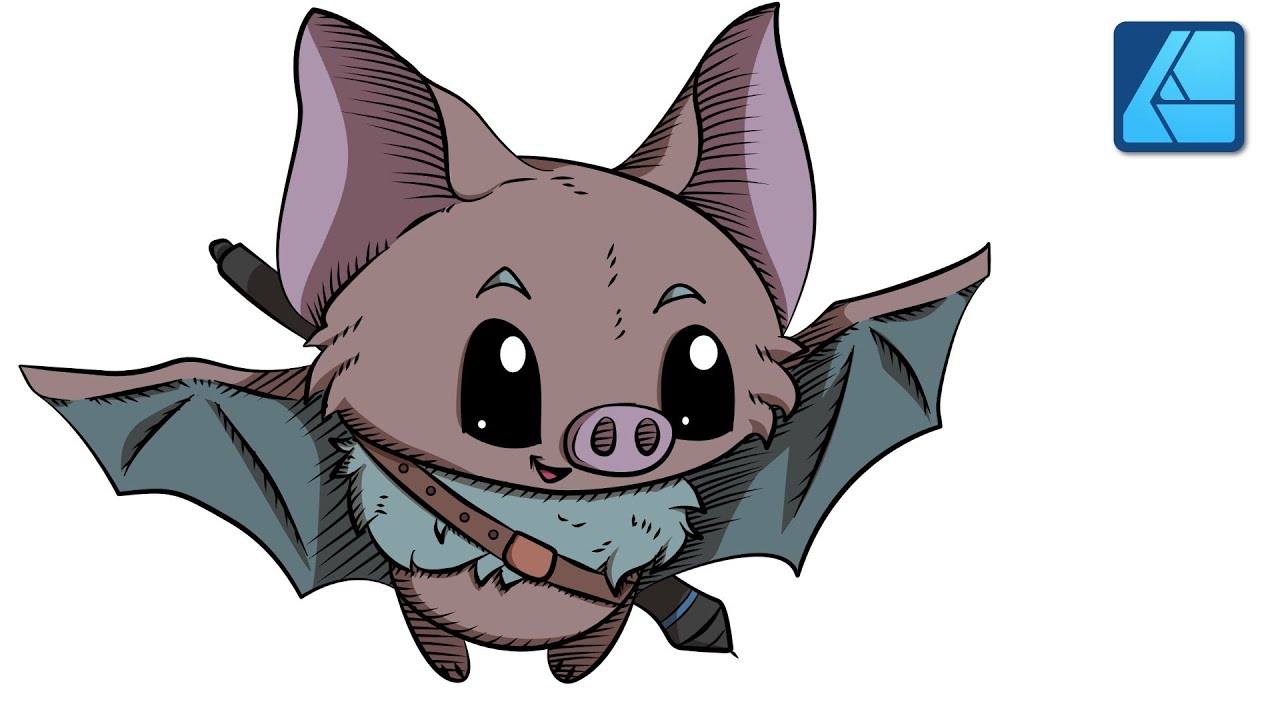 🌿 Draw With Me | Chibi Bat in Affinity Designer - YouTube
