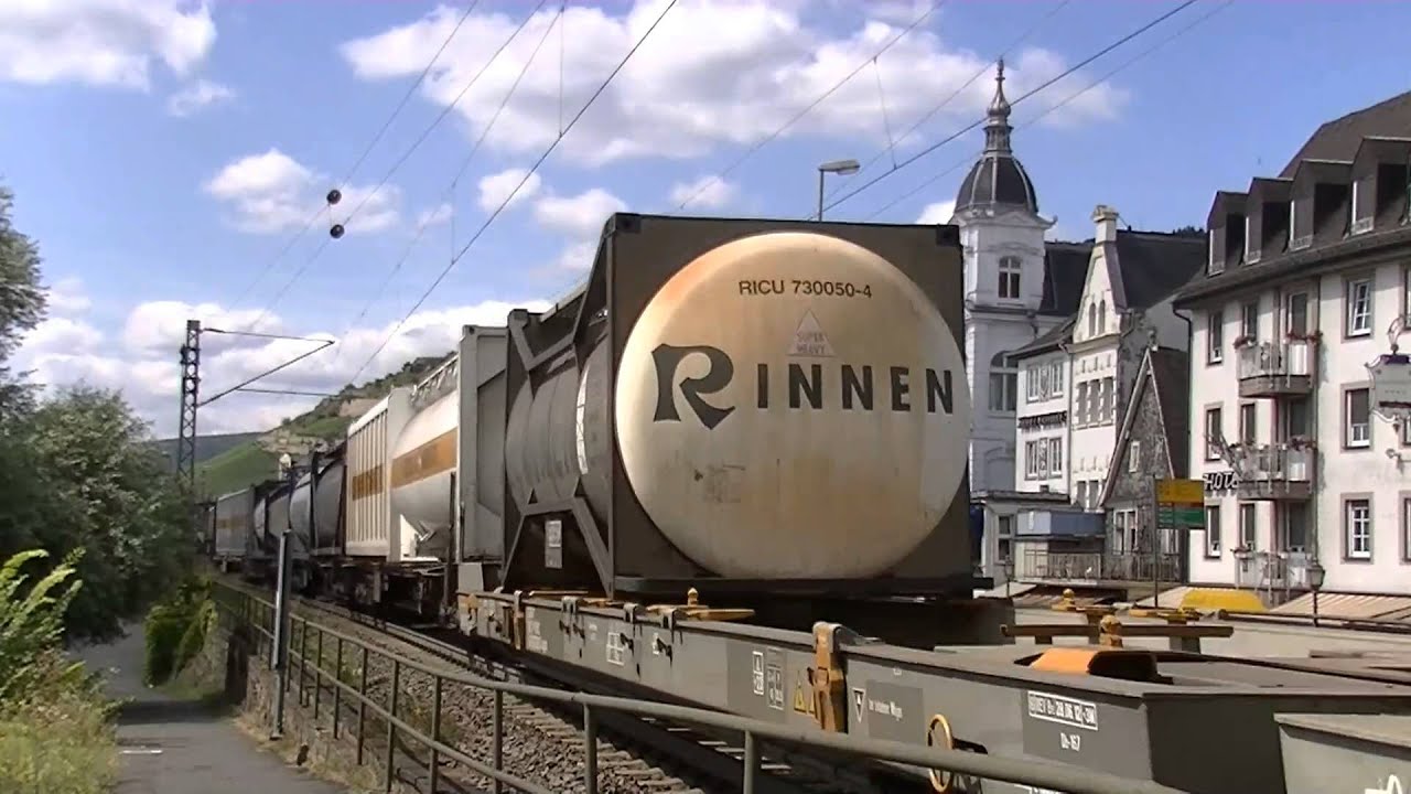Rail Traffic: Rudesheim am Rhein (D) 20-08-2013 - YouTube