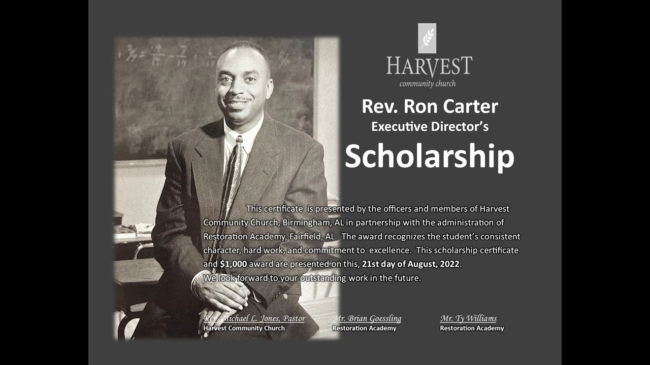 Rev Ron Carter Scholarship Recap - August 21, 2022 - YouTube