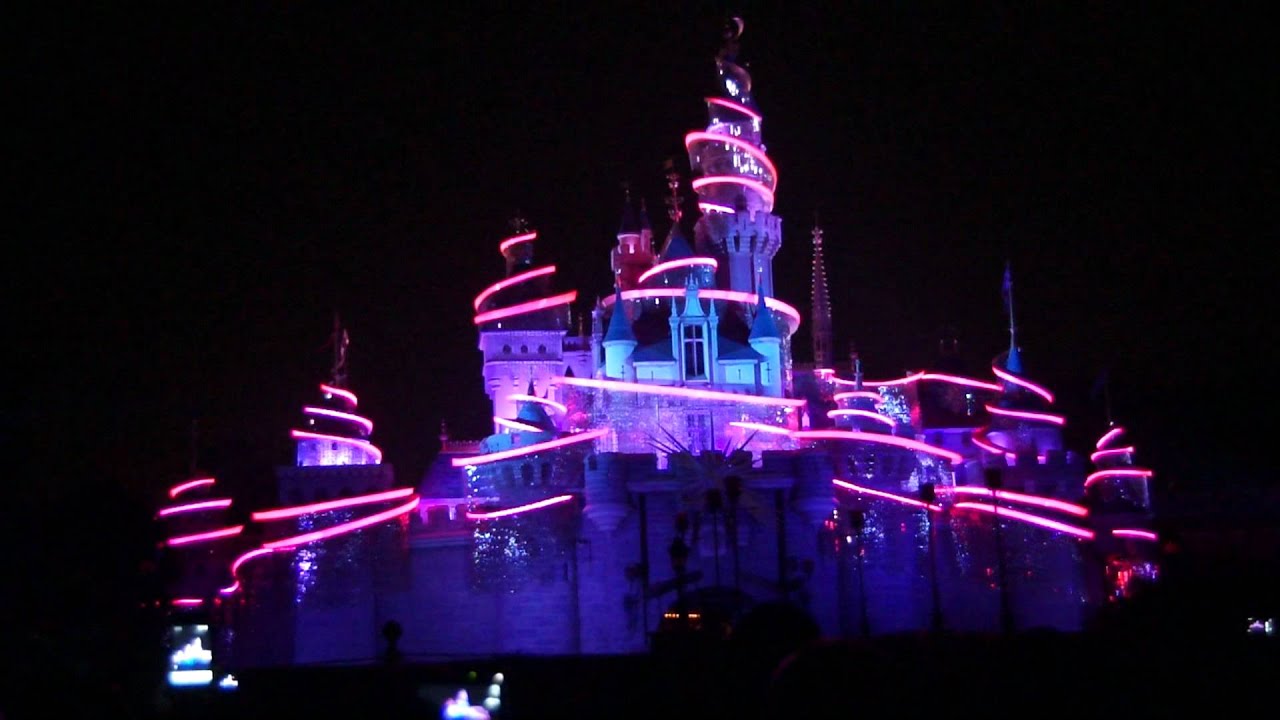 HK Disneyland Tinker Bell Castle Illumination 香港迪士 - YouTube