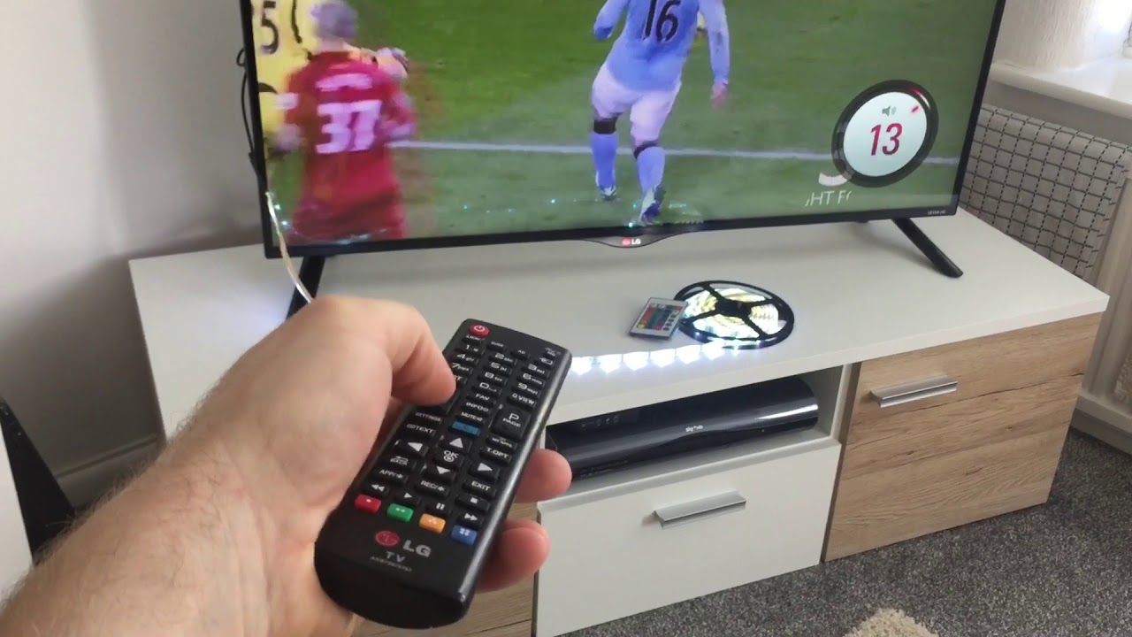 LED Backlight turns on & off with TV’s volume up & down - YouTube