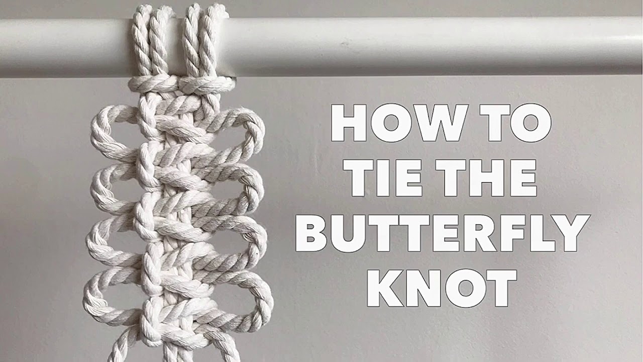 How to tie the Butterfly knot. Beginner macrame tutorial. - YouTube