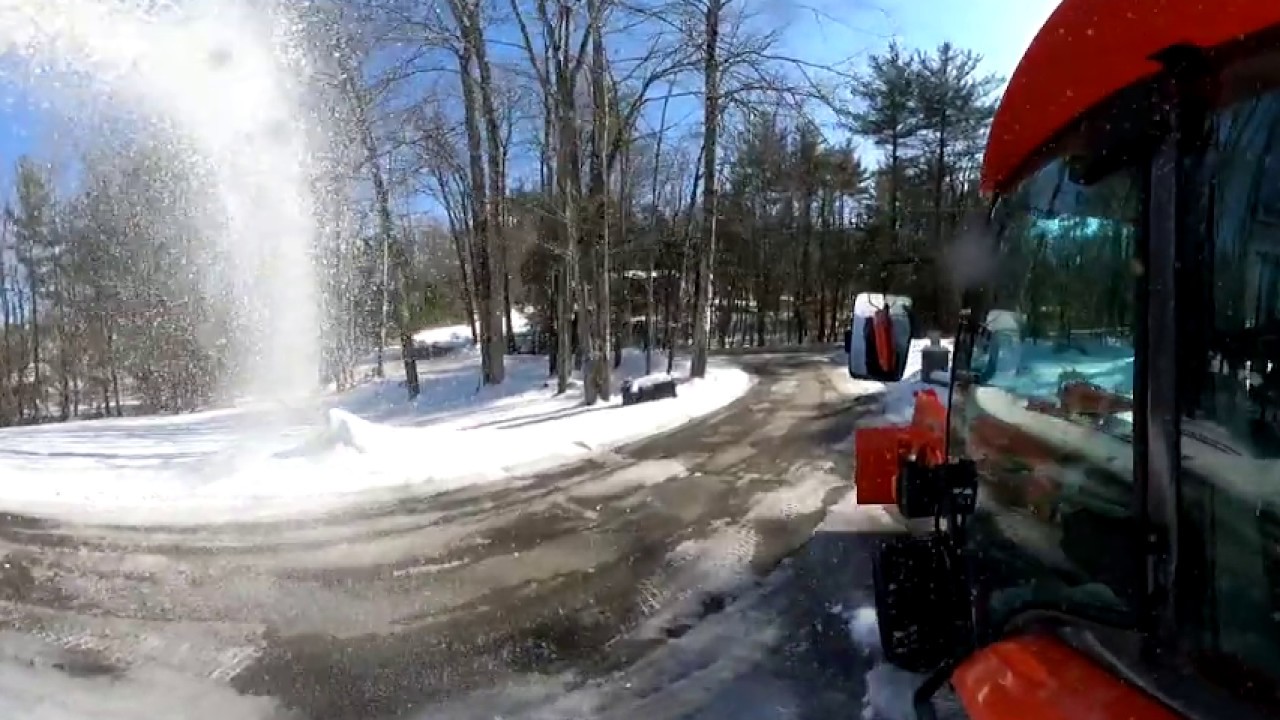 360 Video snow blowing with Pronovost Puma 80 inverted Snowblower on a ...