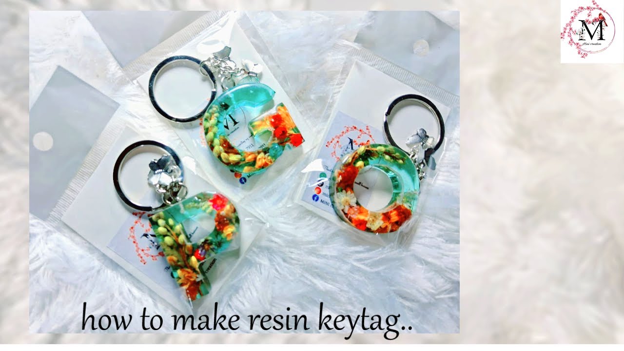 how to make resin keytag step by step - YouTube