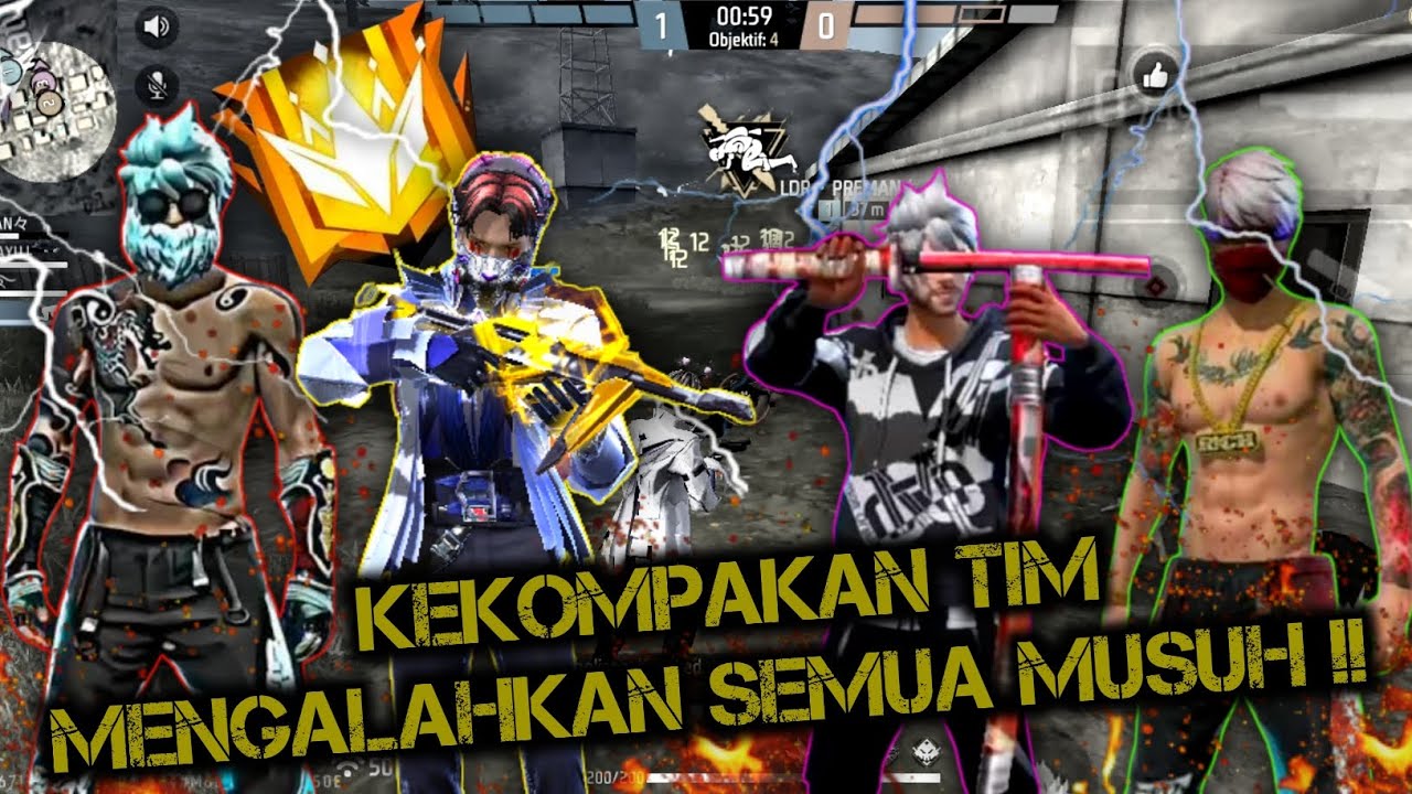 KEKOMPAKAN TIM MENGALAHKAN SEMUA MUSUH || FREE FIRE INDONESIA 🥶🔥 - YouTube