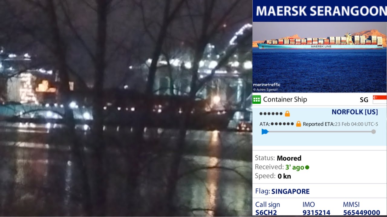 A Busy Night for Maersk Serangoon! - YouTube