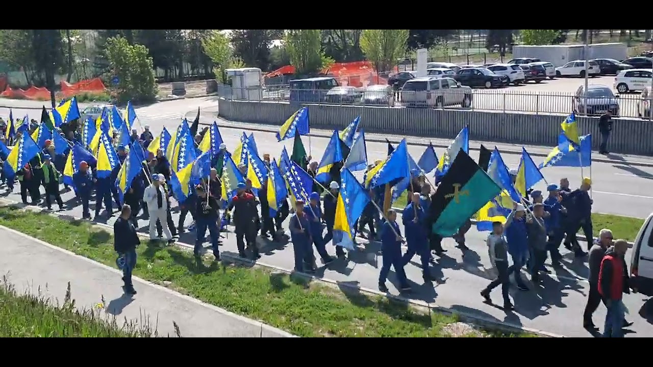 Rudari iz cijele Federacije krenuli prema zgradi Vlade! - YouTube