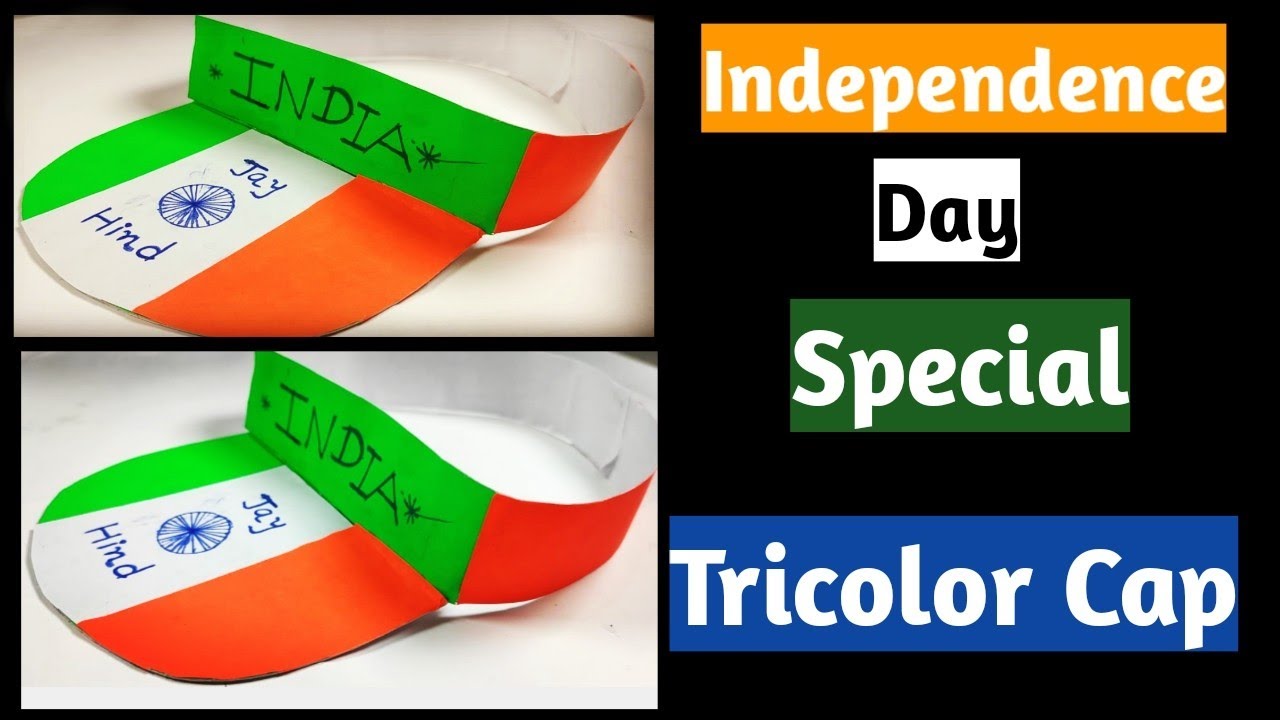 DIY Independence day craft // Tricolor Cap // How to make tricolor cap ...