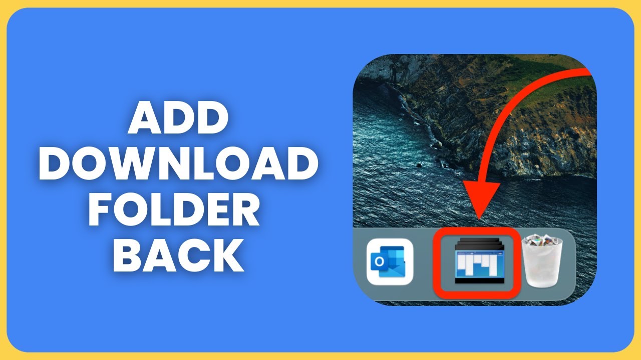 How to Add Downloads Folder Back in Mac Doc - YouTube