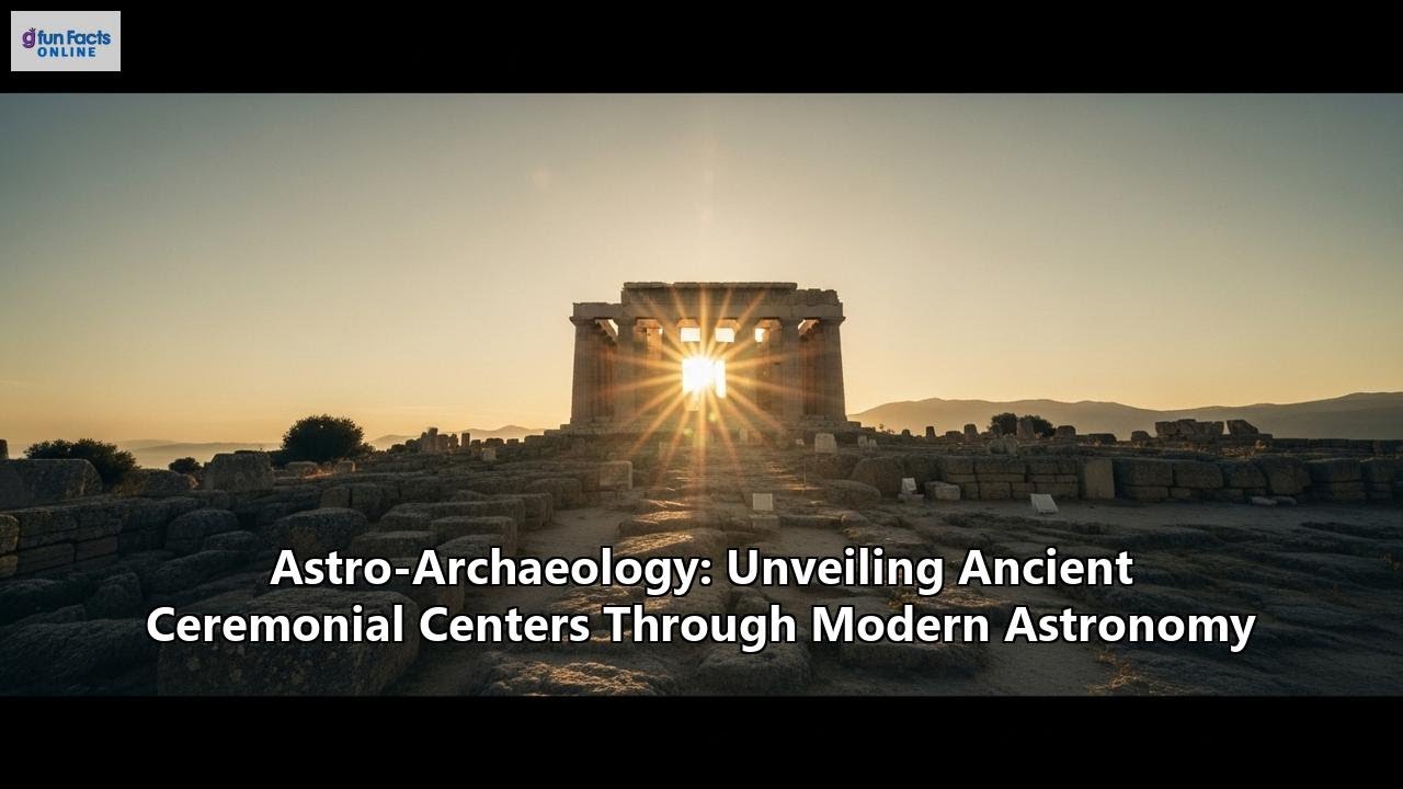 Astro-Archaeology: Unveiling Ancient Ceremonial Centers Through Modern ...