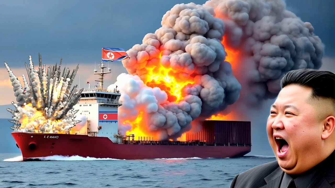 13 MINUTES AGO! F-16C fighter jets destroy a giant North Korean cargo ...