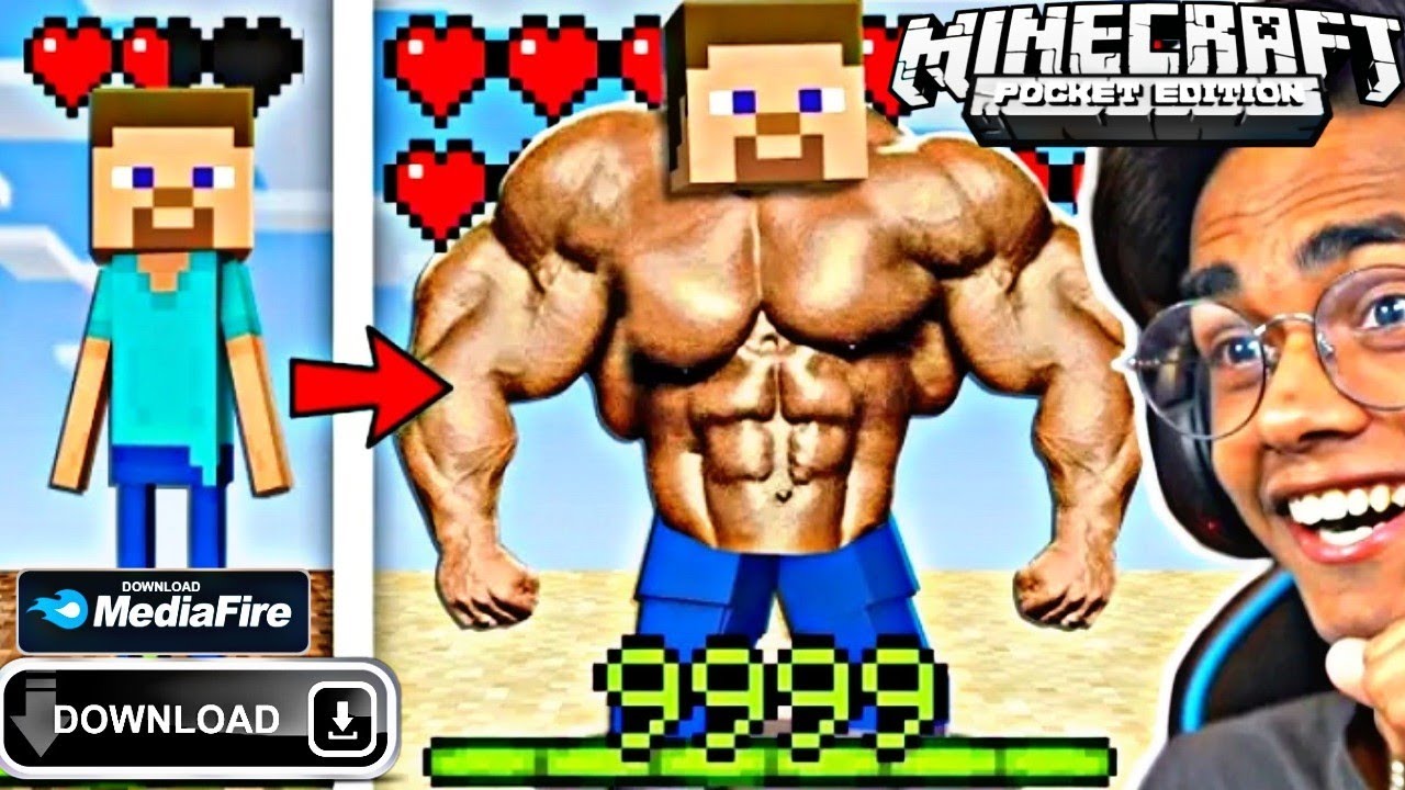 Minecraft But, Your XP = Strength Mod Download For Minecraft PE 1.19 ...