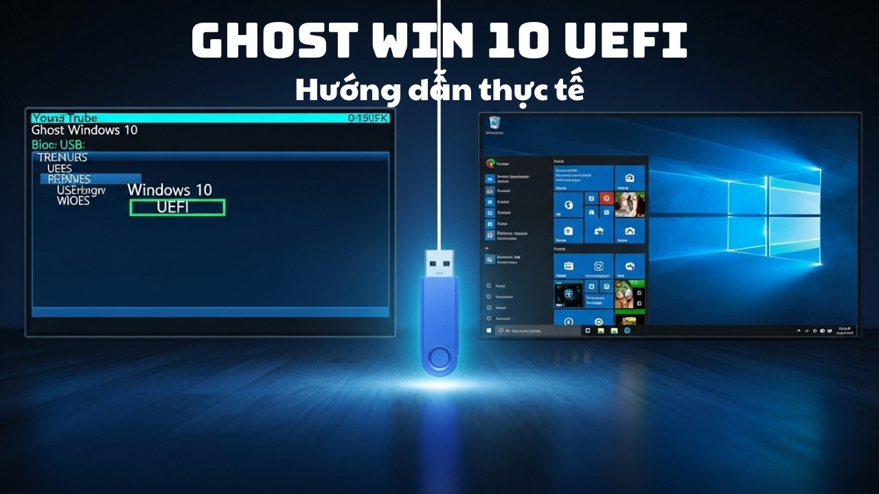 Cách Sử Dụng USB Boot Ghost Win 10 Chuẩn UEFI - YouTube