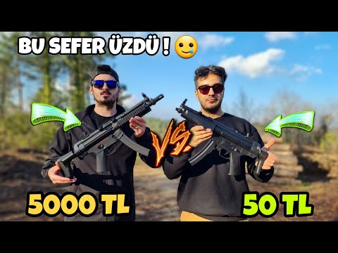 50 TL VS 5000 TL MP5 TÜFEK KARŞILAŞTIRMASI ! Bu Sefer PATLADIK ? 😱