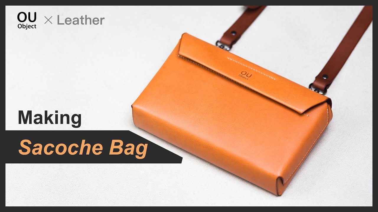 Leather | Making a simple sacoche bag / slash bag / DIY / free pattern ...