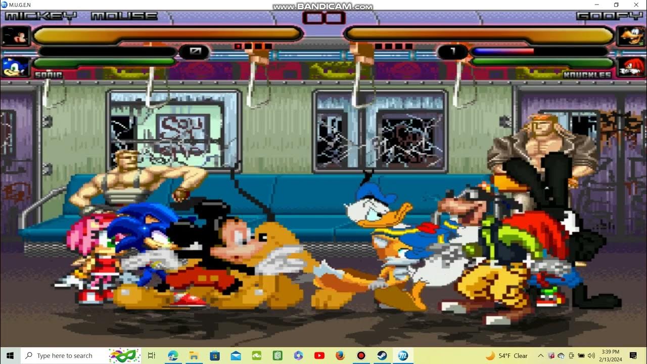 Sandal M.U.G.E.N Battle 219: Mickey Mouse/Sonic/Donald Duck/ & Tails vs Goofy/Knuckles/Oswald ...