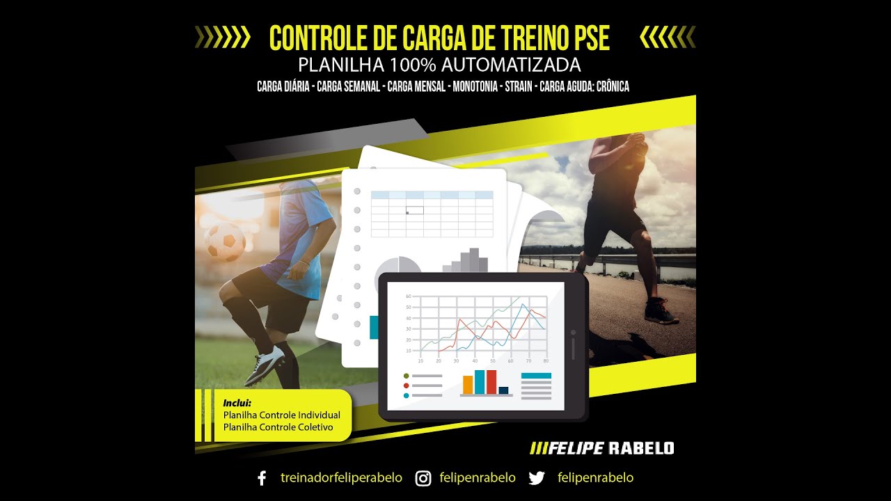 Tutorial - Planilha Controle de Carga de Treino PSE - Esporte Coletivo ...