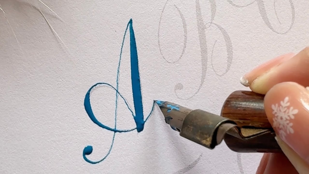 How to write Copperplate Calligraphy Alphabet Part 1 - YouTube
