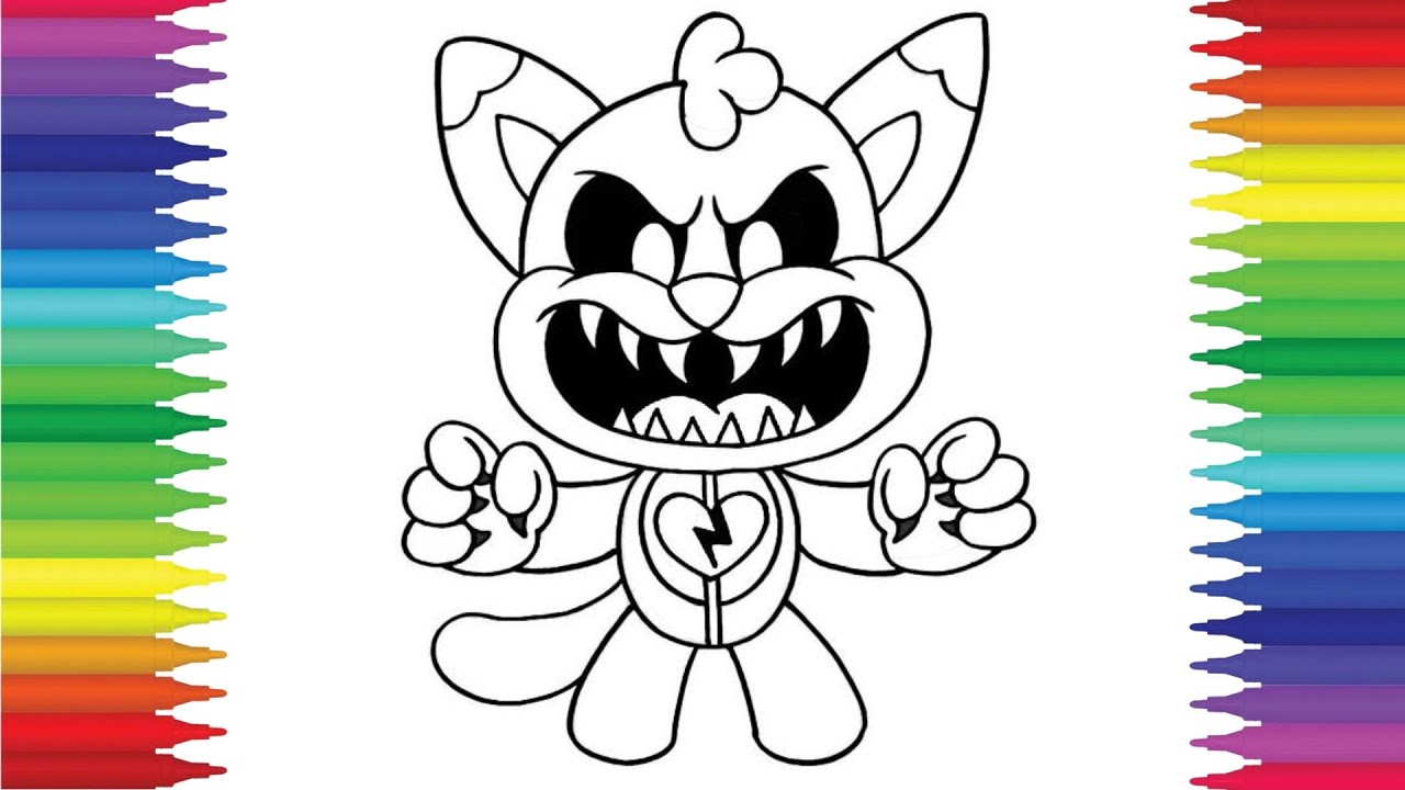 Frowny Fox from Poppy Playtime | Smiling Critters Coloring Page - YouTube