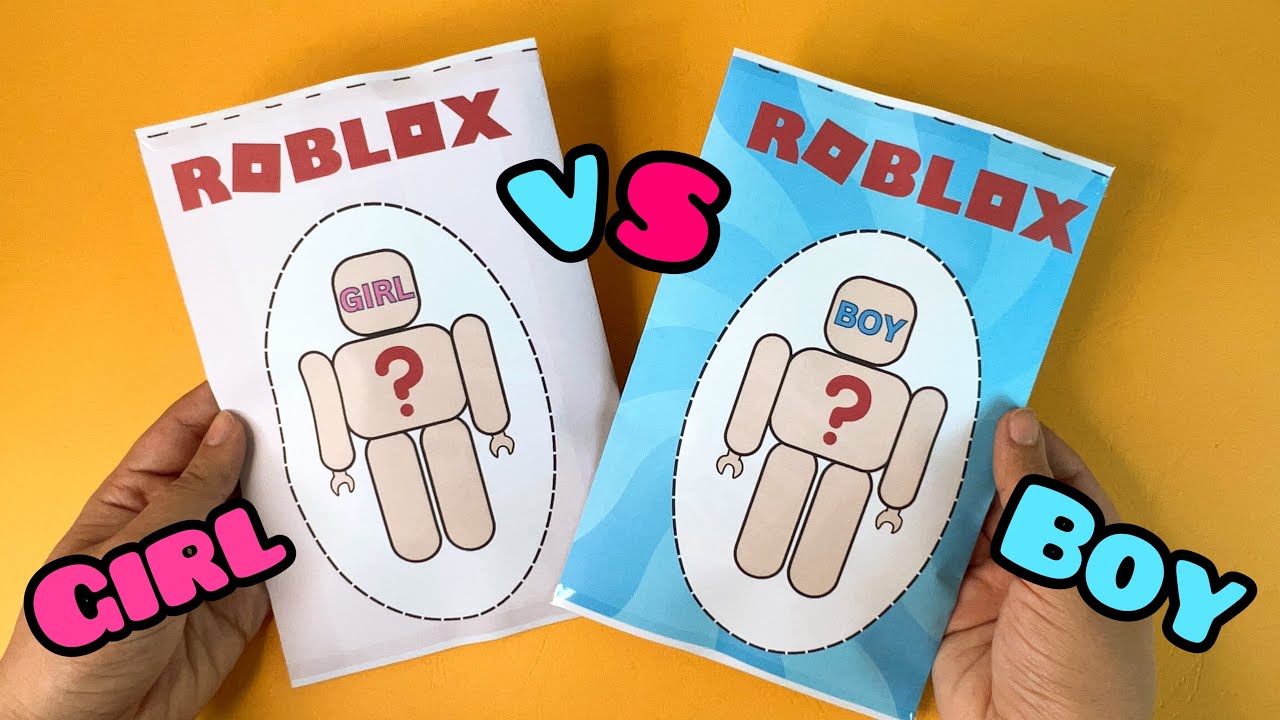 [ 🤖PAPER DIY🤖 ] ROBLOX OUTFIT BLIND BAG !GIRL VS 🔴🔵 - YouTube