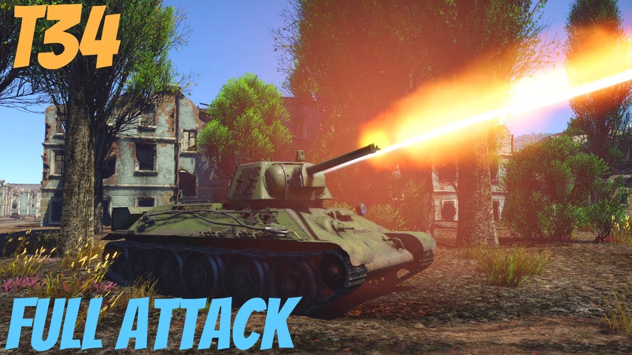 4K UHD-War Thunder Tanks-T34 (1942)-Full Attack Mode-Gameplay, Tips ...
