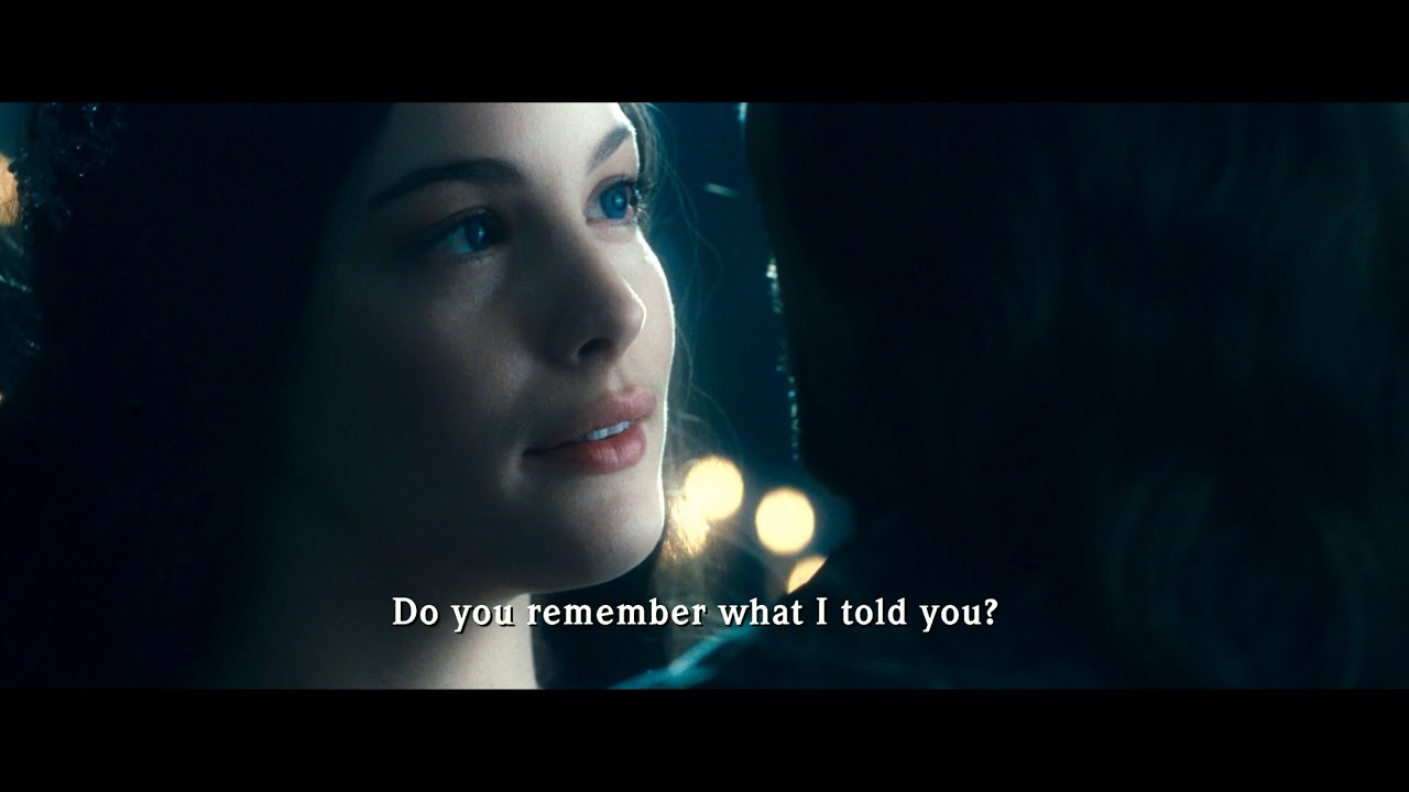 Lord of the Rings - Lady Arwen and Aragorn Scene (4K) - YouTube