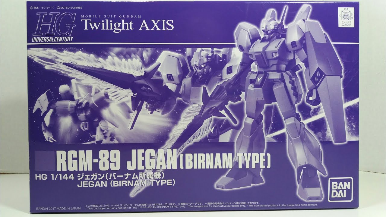 Unboxing Premium Bandai Birnam Type Jegan Twilight Axis - YouTube