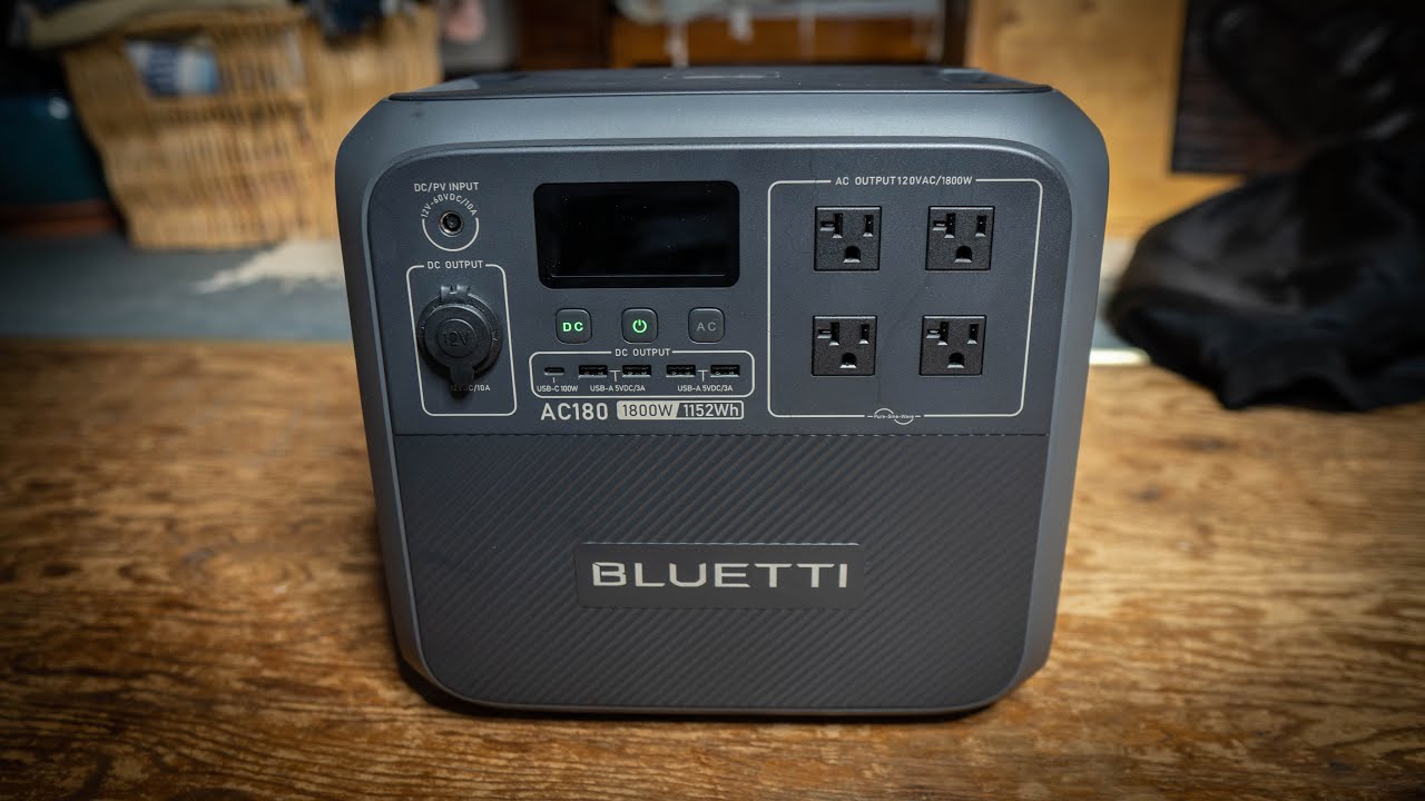 ALL in ONE Bluetti AC180 Review | Portable power station Van life Solution - YouTube