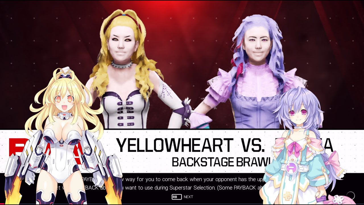 Hyperdimension Neptunia - Yellow Heart vs Plutia (WWE 2k19) - YouTube