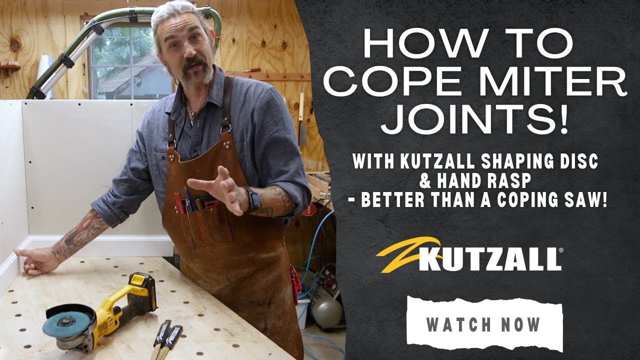 How to Cope Miter Joints with a Kutzall Shaping Disc & Hand Rasp ...