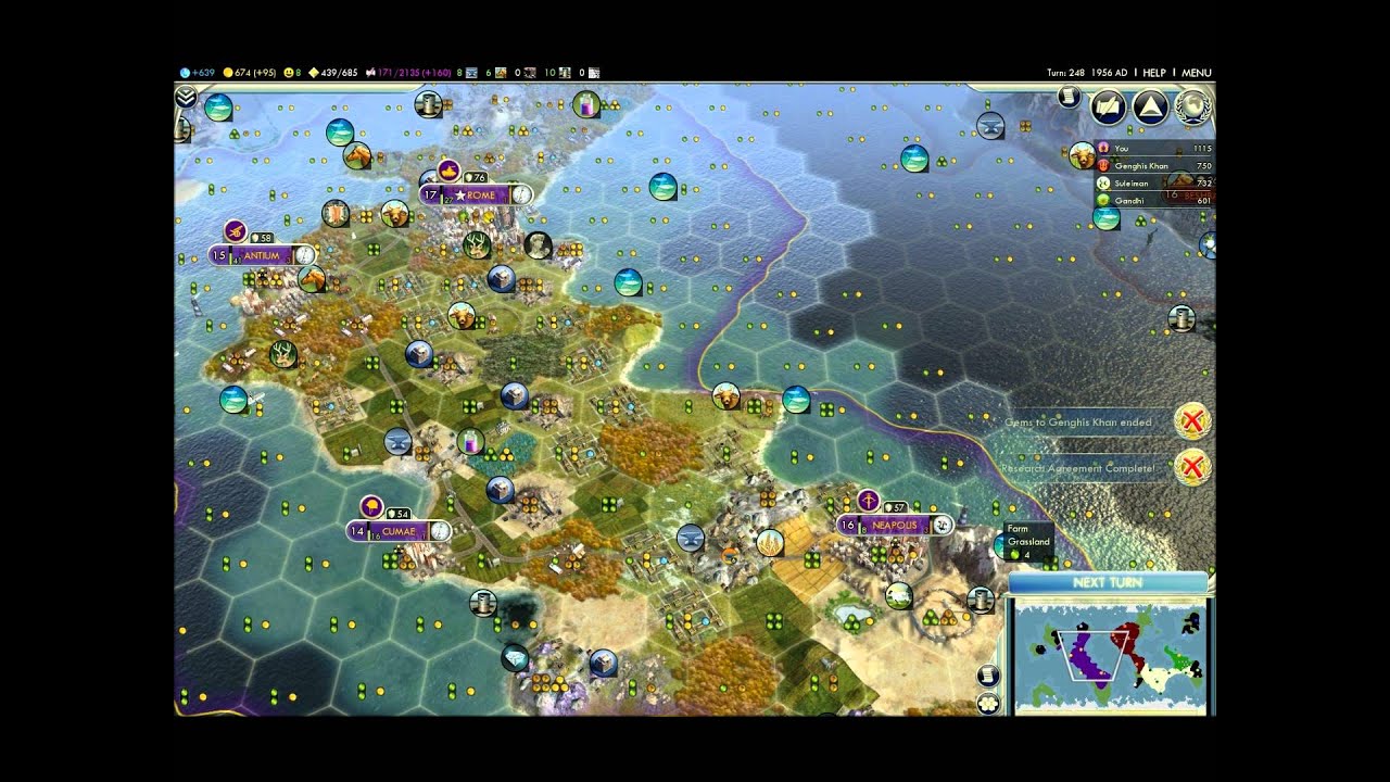 Civ 5 Walkthrough - Rome Part 7 (Victory!) Science Victory - YouTube