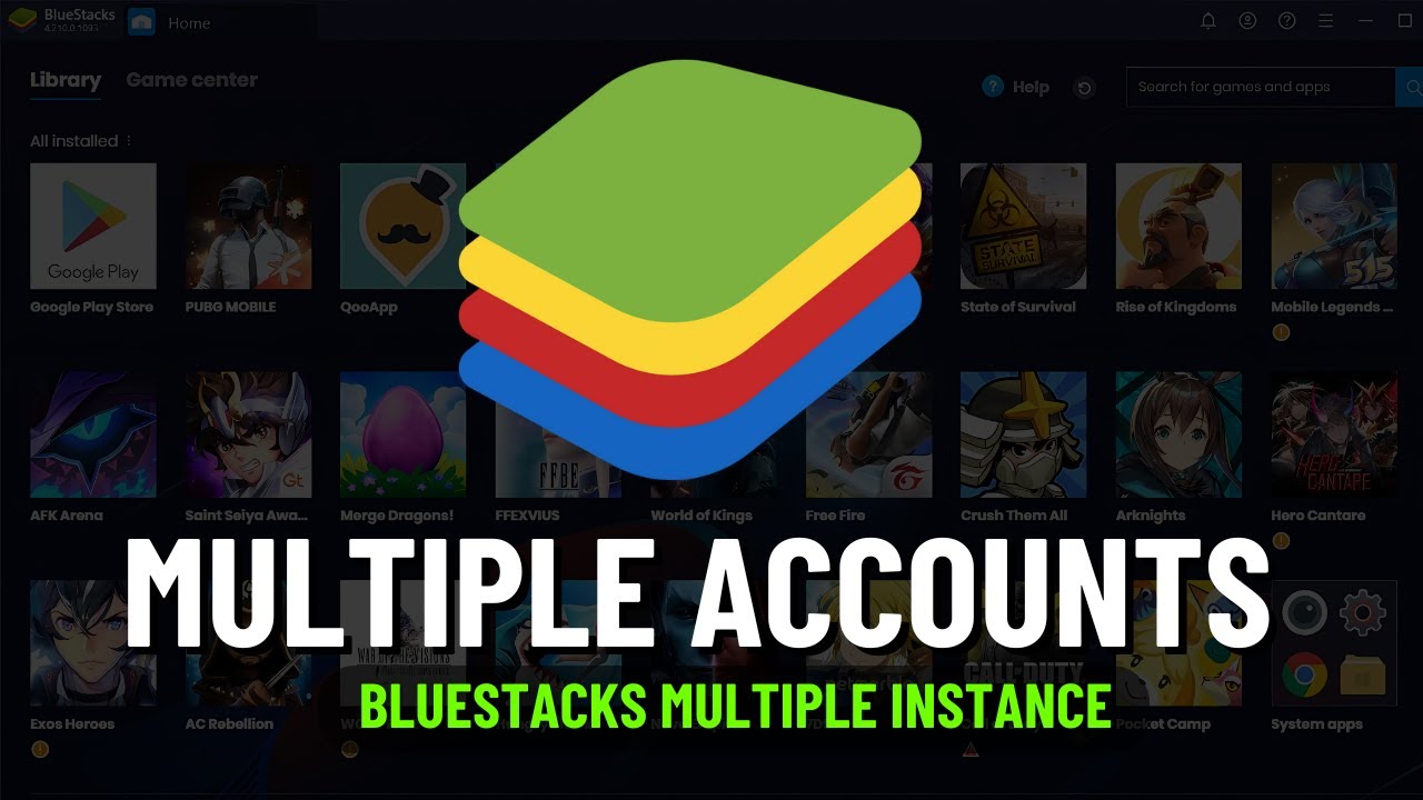How to Create Multiple Accounts in Bluestacks 5 & Bluestacks 10 - YouTube