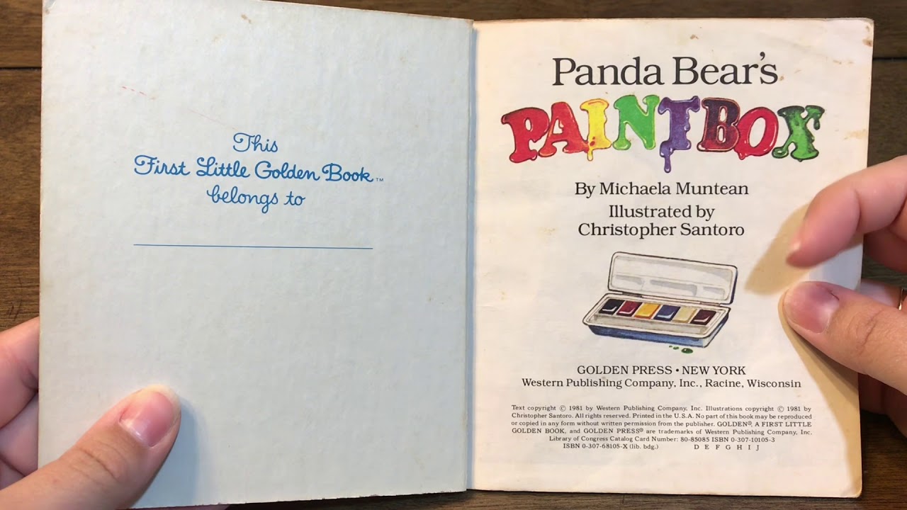 Panda Bears Paintbox | Classic Little Golden Book Story Read Aloud for ...