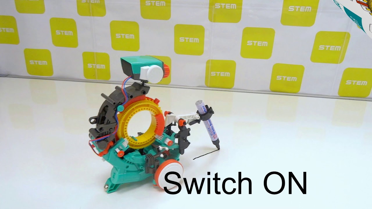 Mech-5 Drawing bot Example 6 text E - YouTube