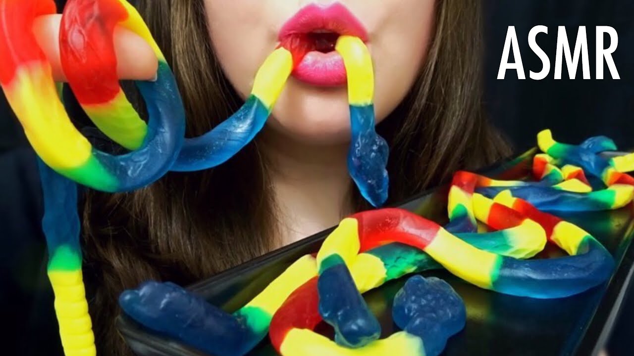 ASMR GIANT RATTLESNAKE Gummy 🐍 EXTREMELY CHEWY Eating Sounds!!! - YouTube