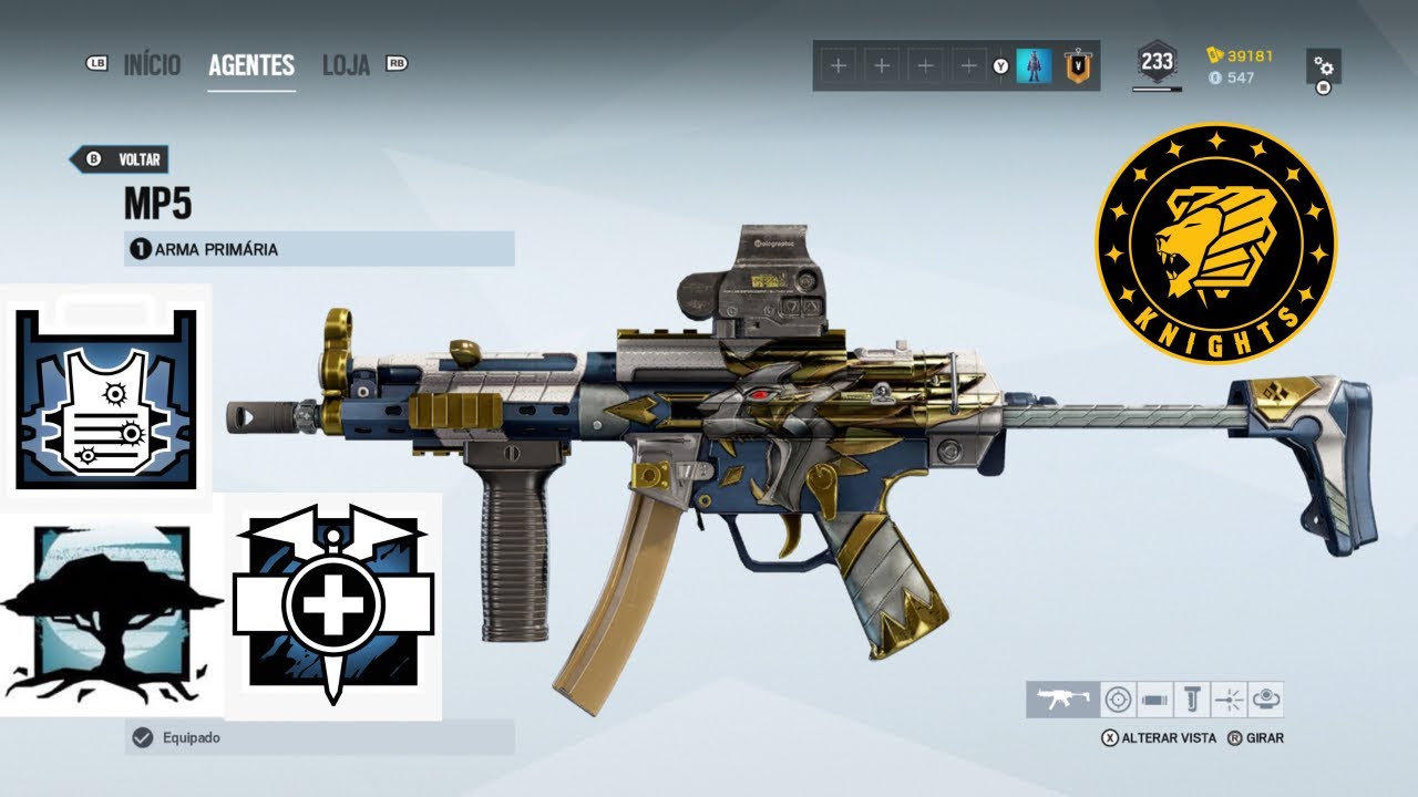 RAINBOW SIX SIEGE - Knights Esports Weapon Skin! MP5 Rook/Doc/Melusi ...