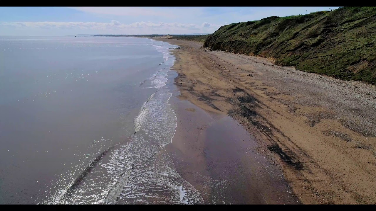 Crimdon beach by drone. Co Durham UK. - YouTube